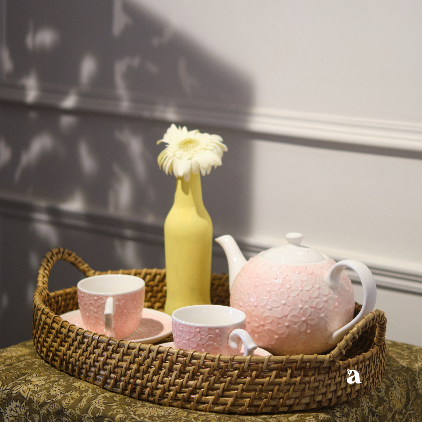 Oval Cane Tray with handles - Ardpure